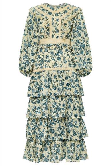 Anna Cate | Dresses | New Anna Cate Virginia Midi Dress In Teal Ivory ...